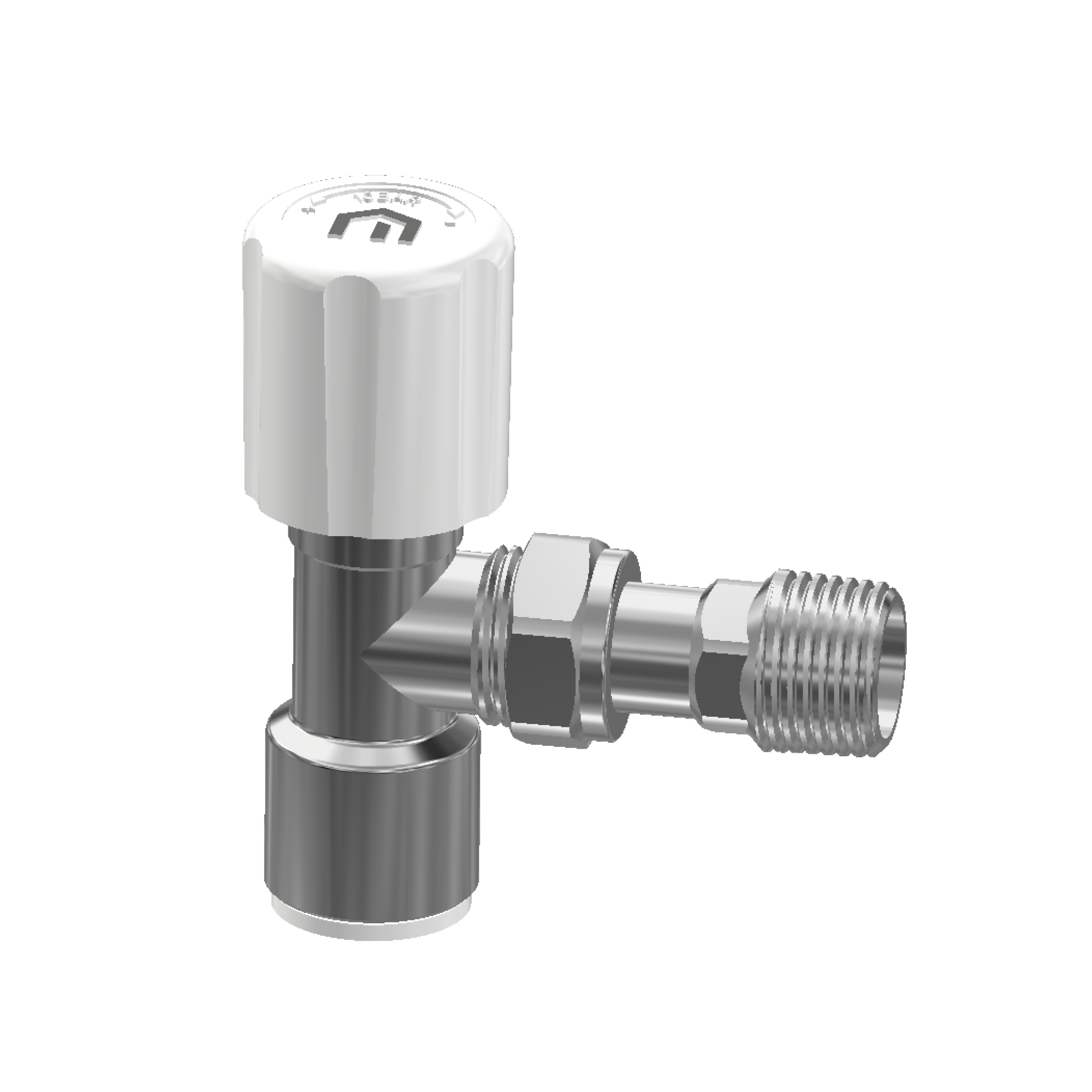 Myson Plus Manual Valves – Angled, Chrome Finish